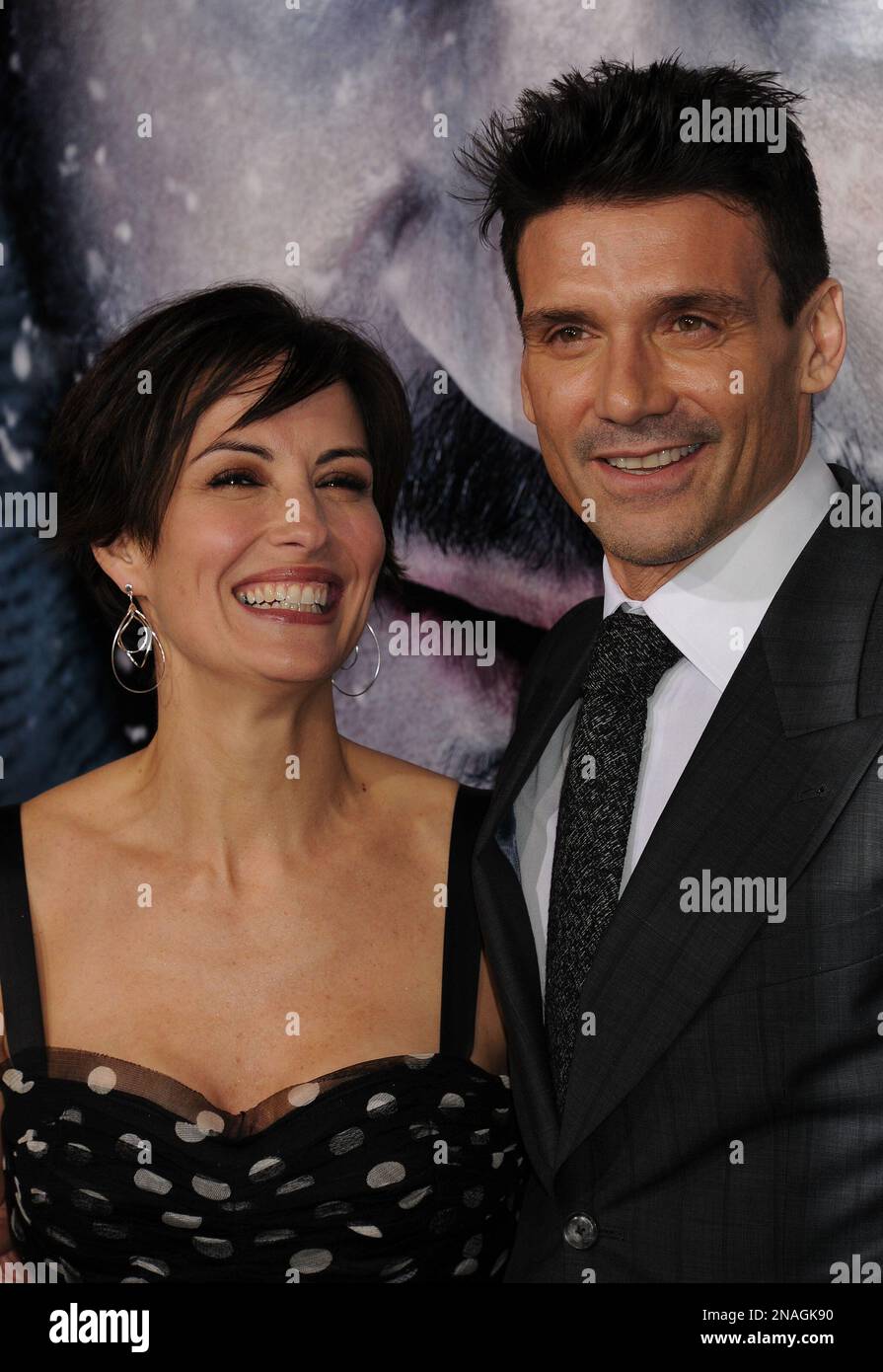 Frank Grillo, at right, and his wife, Wendy Moniz arrives at the world ...
