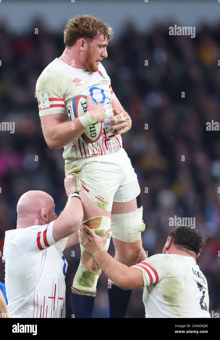 England's Ollie Chessum during the 2023 Six Nations Championship second ...