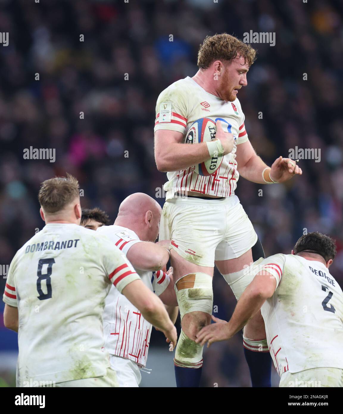 England's Ollie Chessum during the 2023 Six Nations Championship second ...