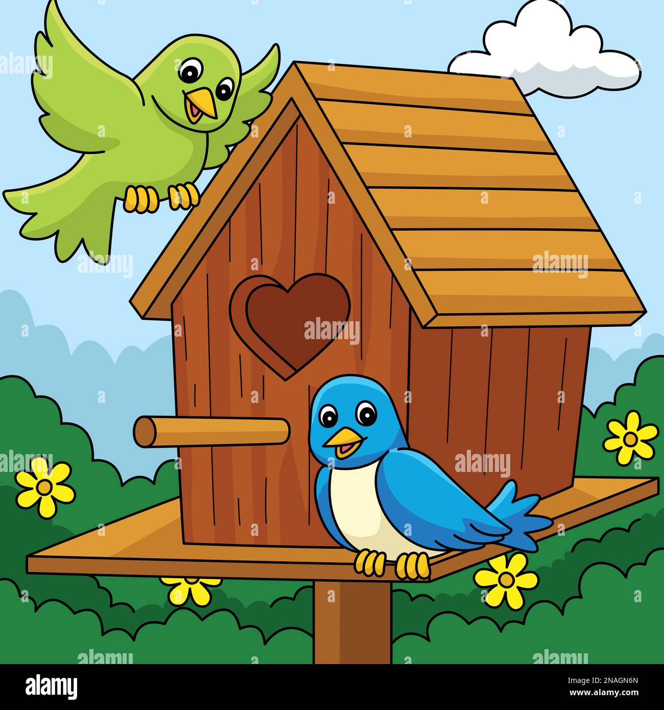Spring Birdhouse Clipart