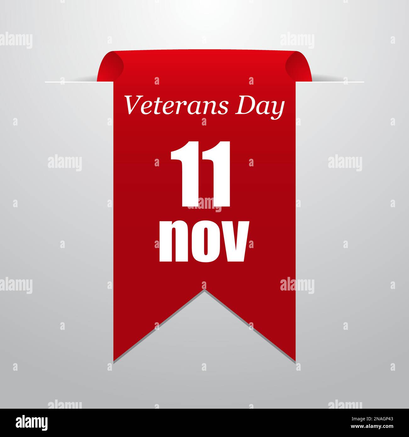 Veterans Day November 11th. Red label on a gray background Stock Vector ...
