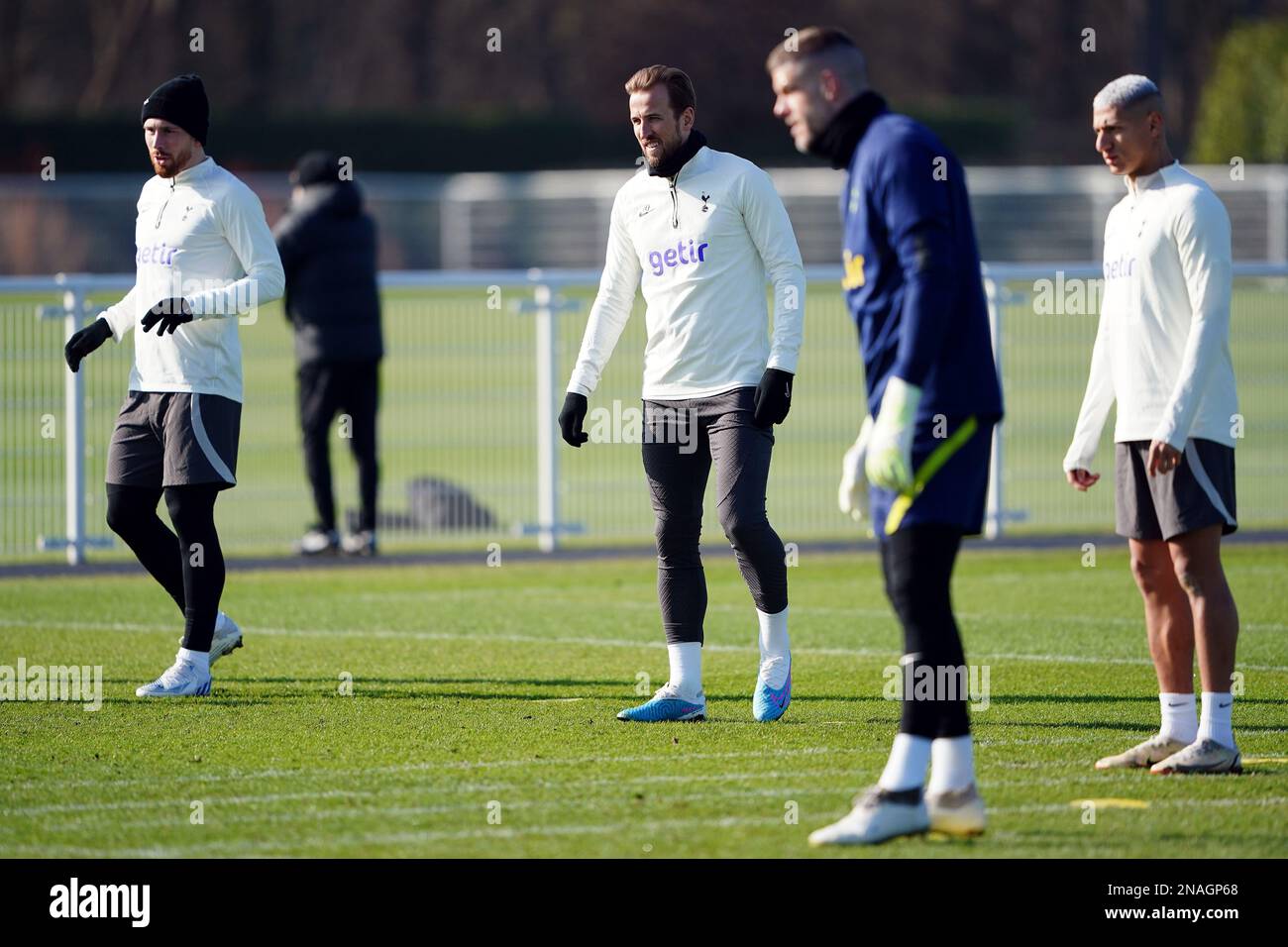 Tottenham Hotspur's Harry Kane during a training session at Hotspur Way ...