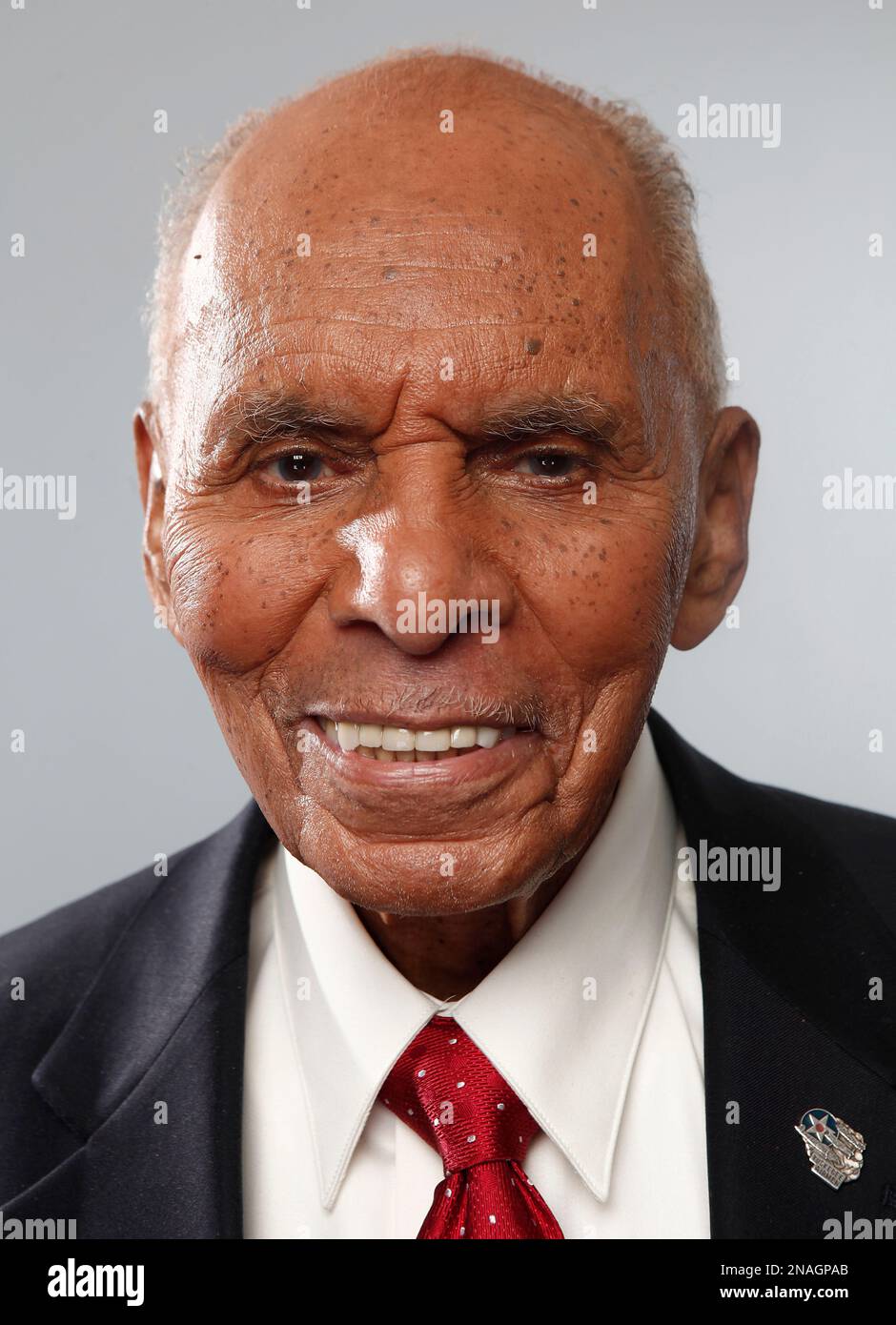 Tuskegee airman Dr. Roscoe Brown poses for a portrait during the "Red ...
