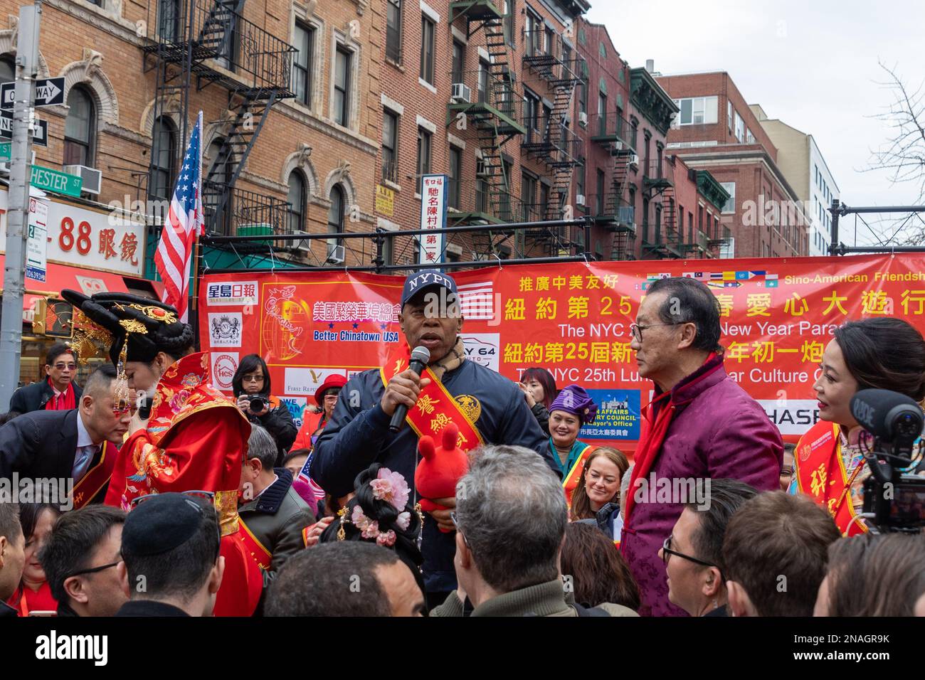 A group of people demonstrating in front of a large public building ...