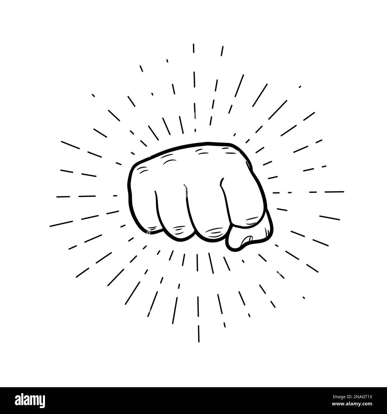 Fist icon. Protest concept. Empowerment icon. Fist clenched symbol ...