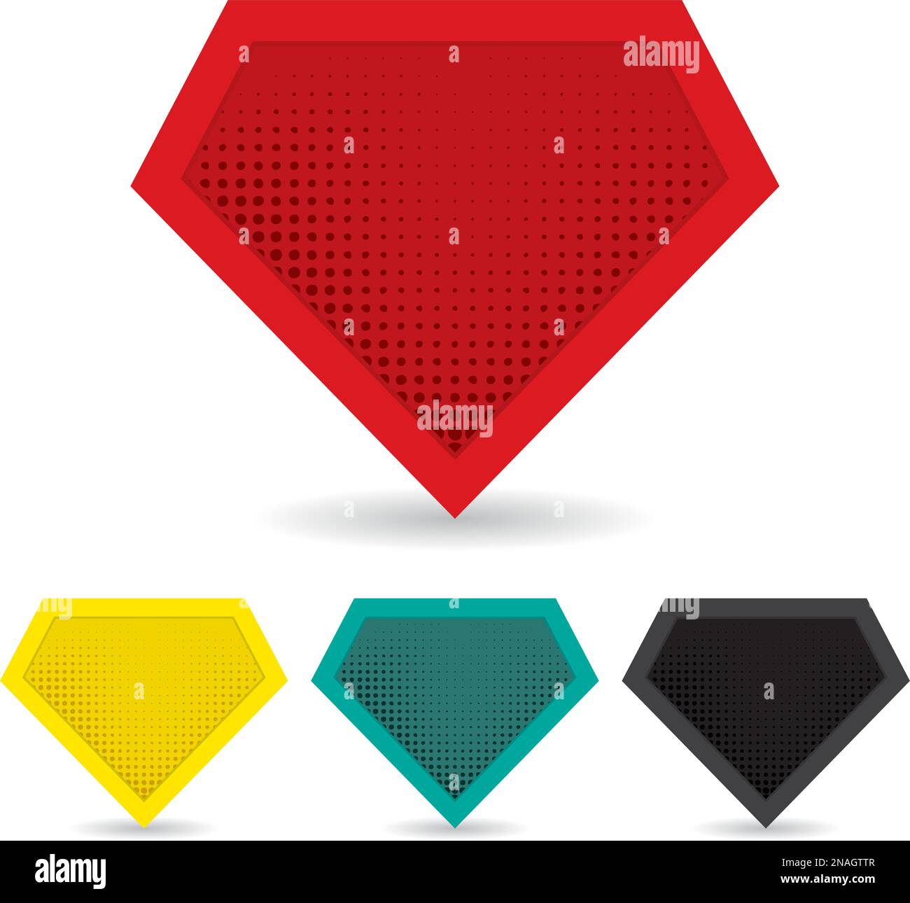 Set of superhero logo template. Vector, isolated, eps10 Stock Vector ...
