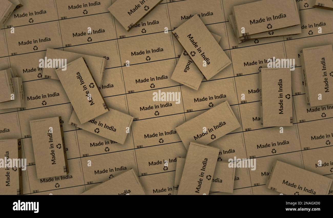 Made in India box production line. Manufacturing and delivery. Product ...