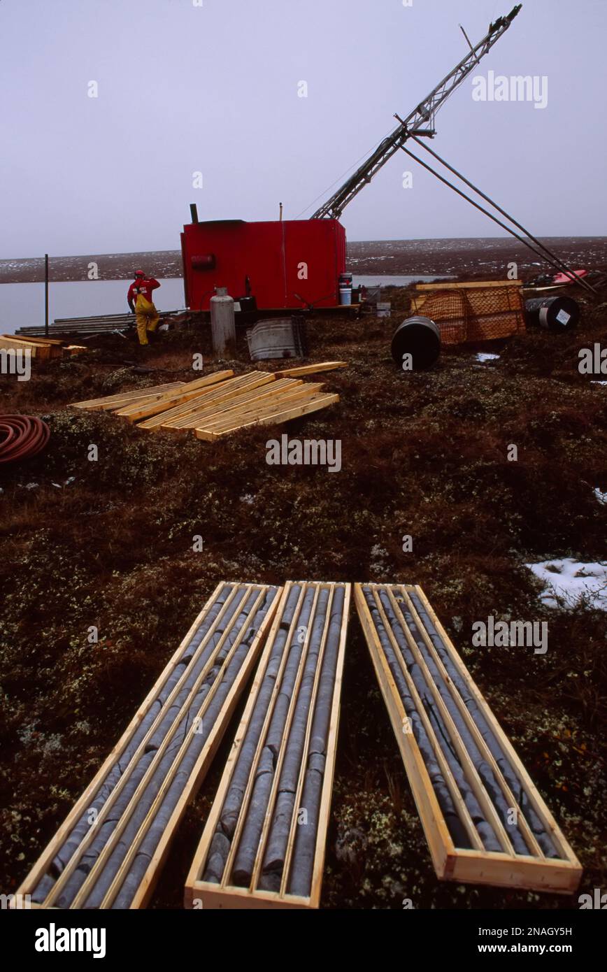 Diamond miners put kimberlite core samples on the tundra; Yellowknife ...