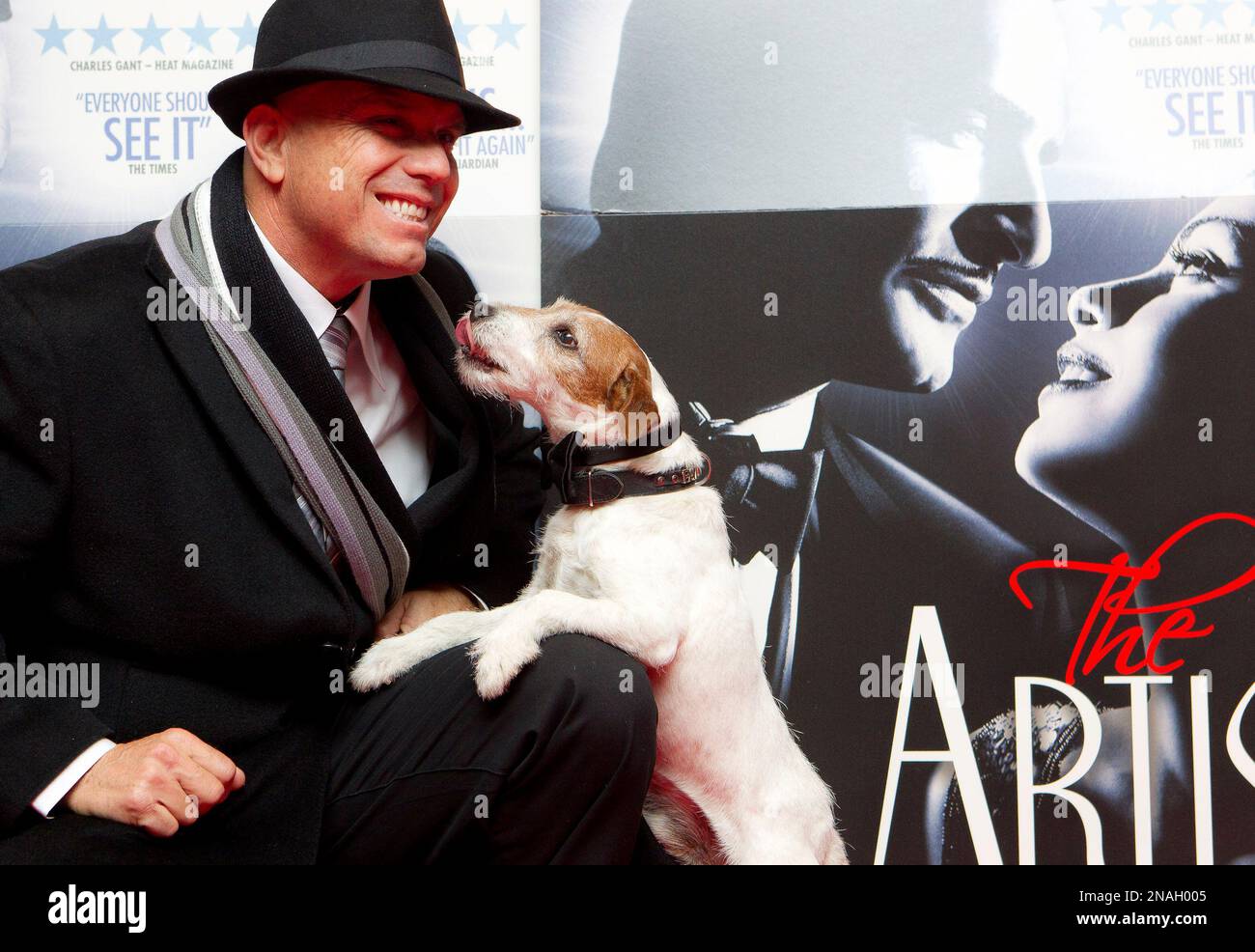 Uggie the dog who starred in the film The Artist, and was awarded the ...