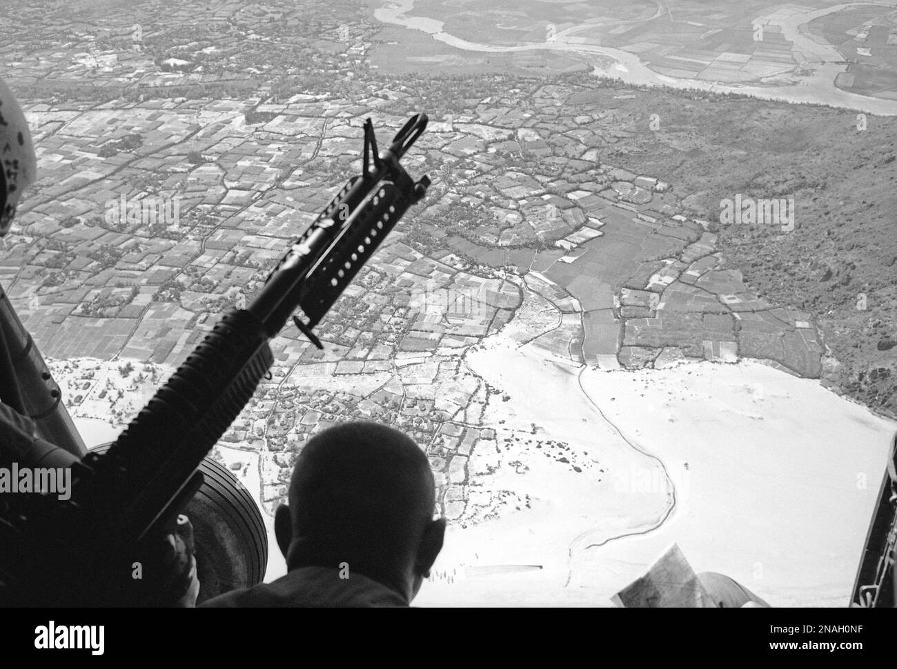 Aerial view of Vietnam during the Vietnam War. Location and date ...