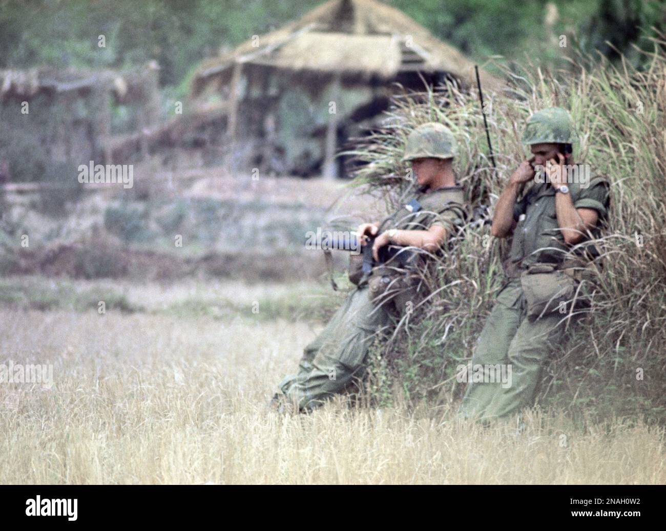 Marine company commander with the 7th Marine Regt. 1st Marine Division ...