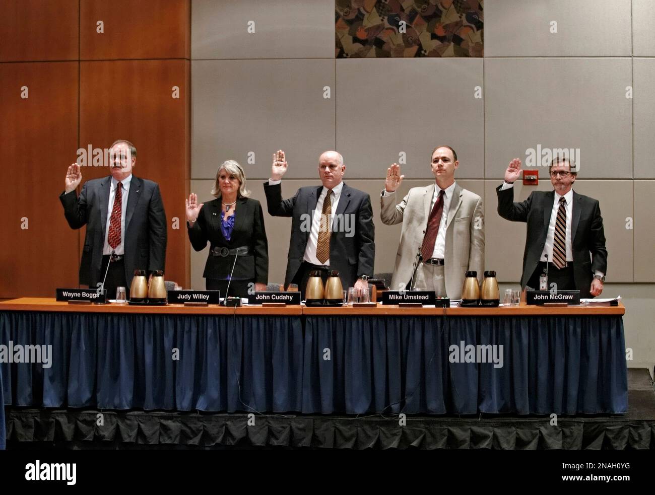 Witnesses are sworn in, in at National Transportation Safety Board ...