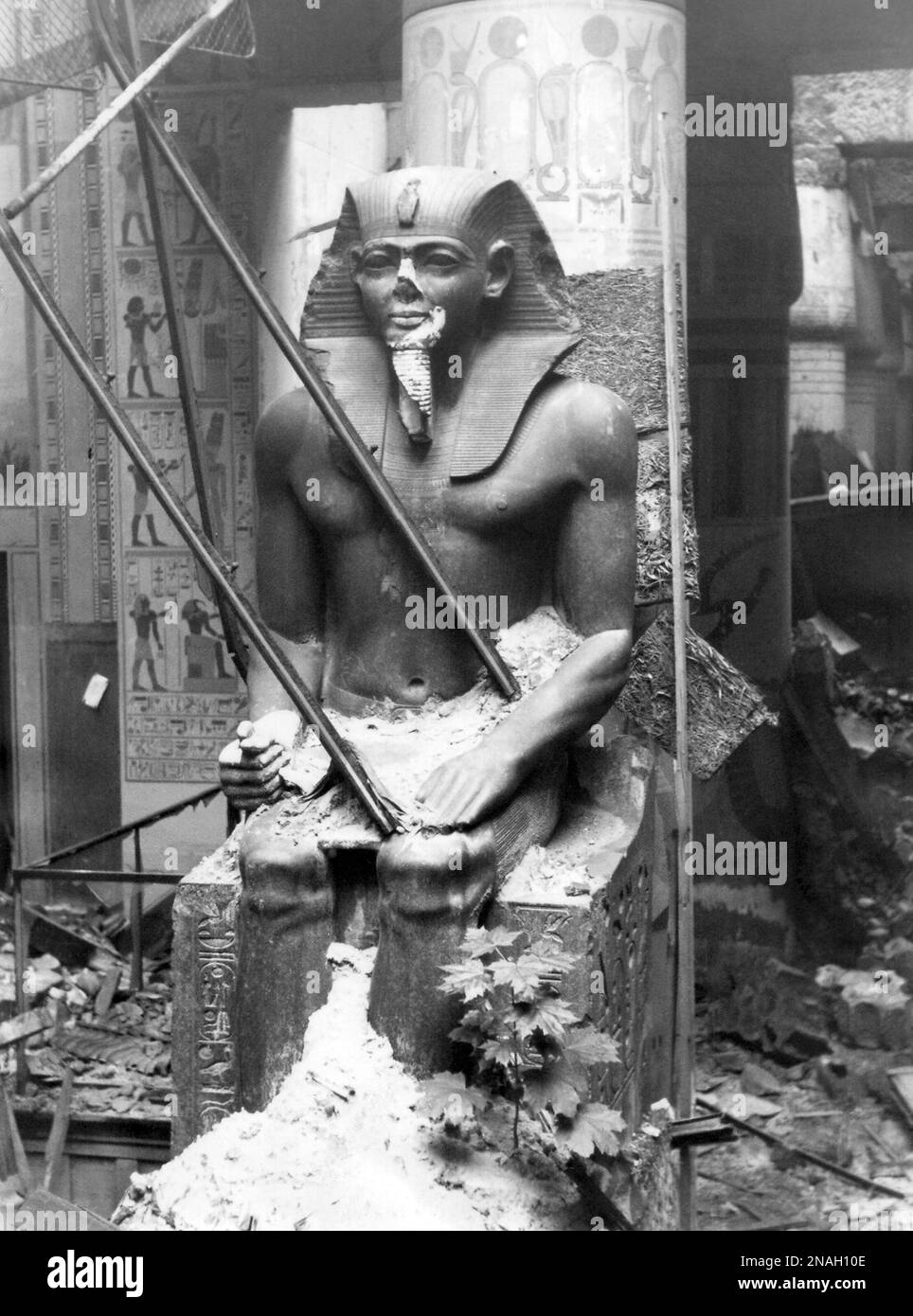 The statue of King Sesestris of Egypt, who lived about 2,000 B.C ...