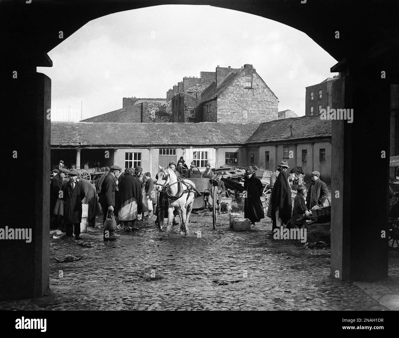 The famous Fowl Market in a corner of Old Limerick, on March 11, 1937 ...
