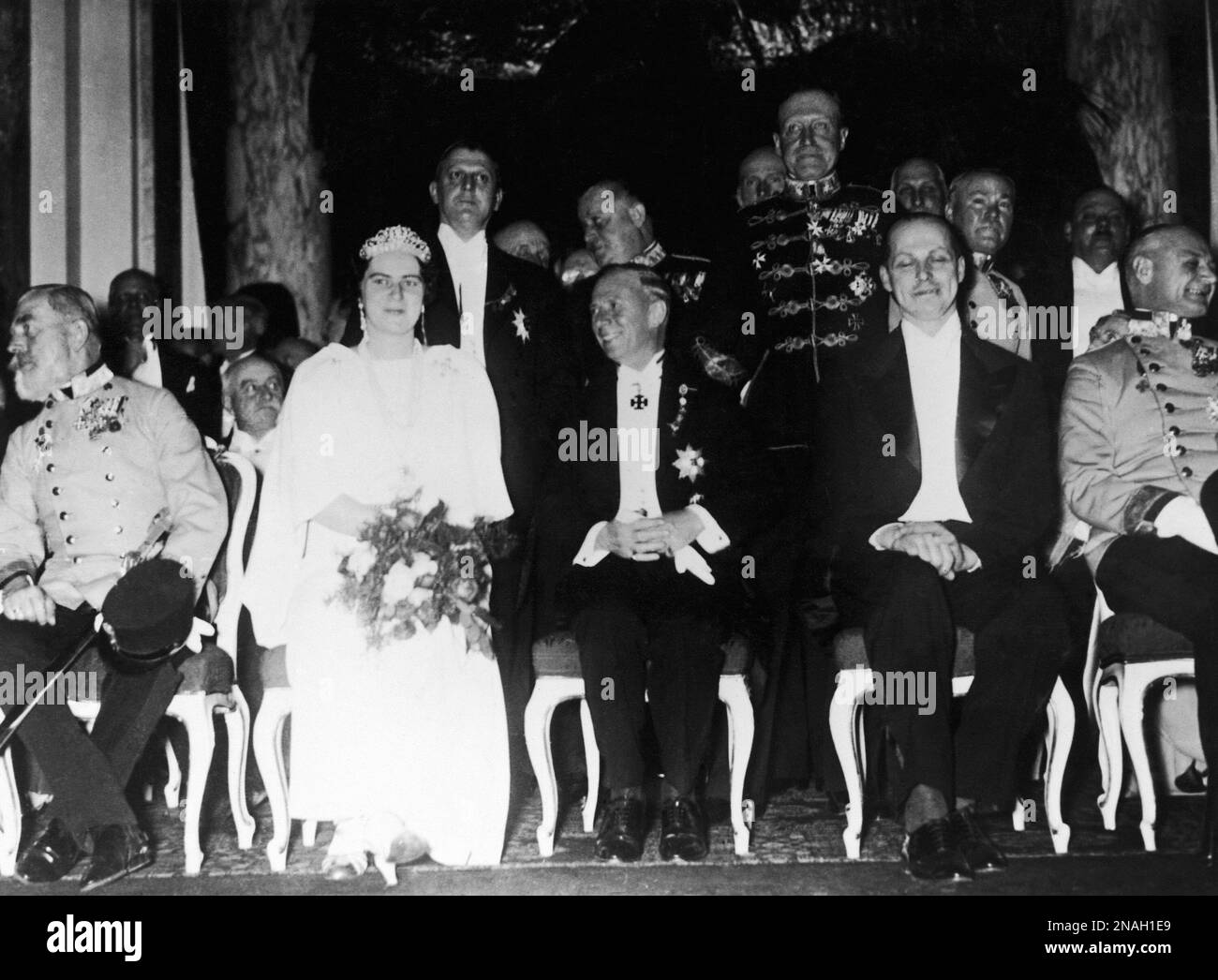 From left to right at a Gala Ball given on February 22, 1936 in Vienna ...