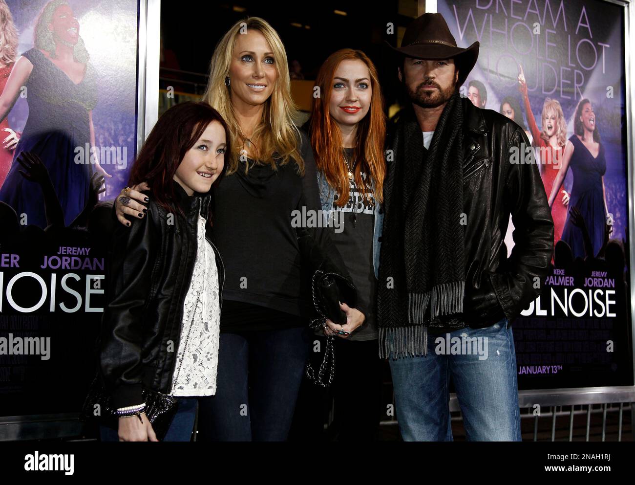 From left, Noah Cyrus, Tish Cyrus, Brandi Cyrus, and Billy Ray Cyrus ...