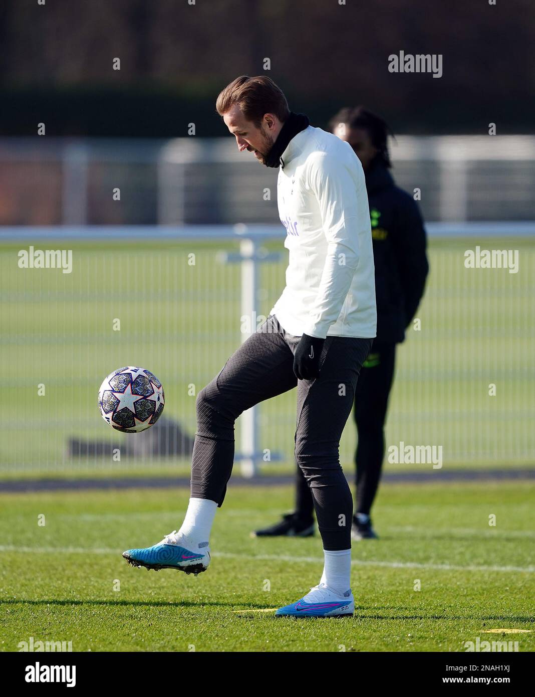 Tottenham Hotspur's Harry Kane during a training session at Hotspur Way ...