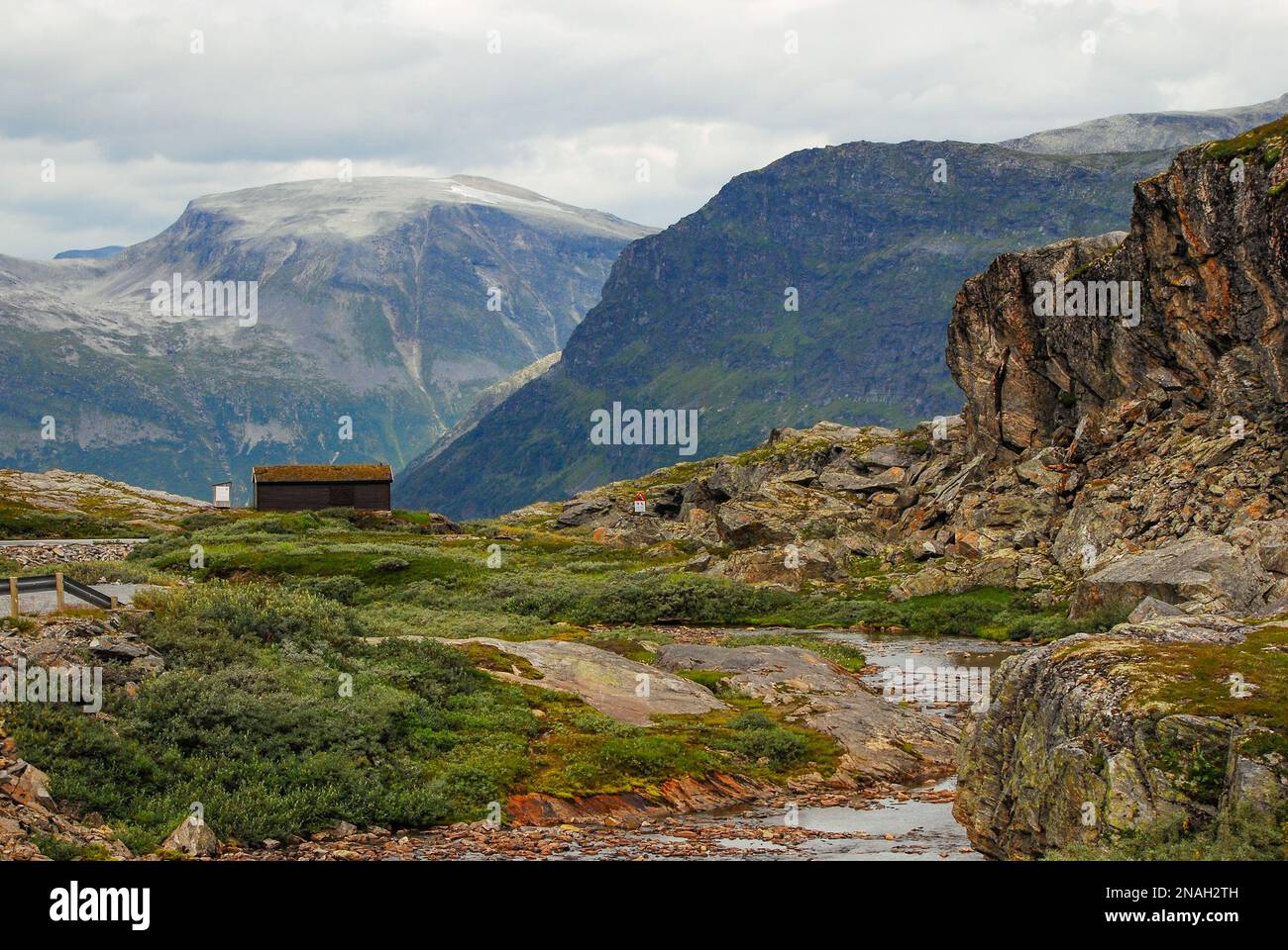 Troll path (way). The Trollstigen mountain route is a popular tourist ...