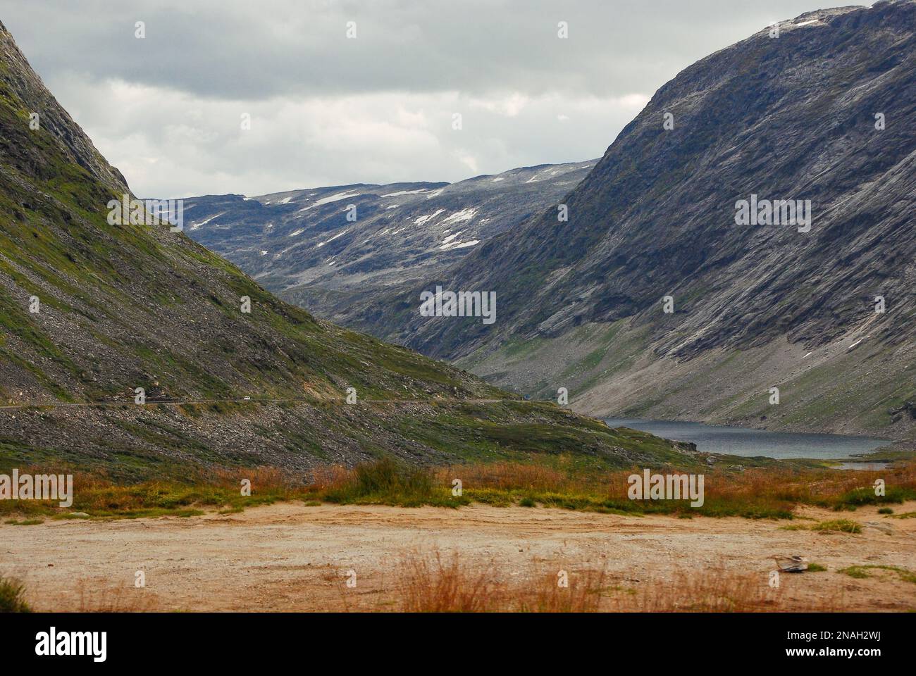 Troll path (way). The Trollstigen mountain route is a popular tourist ...