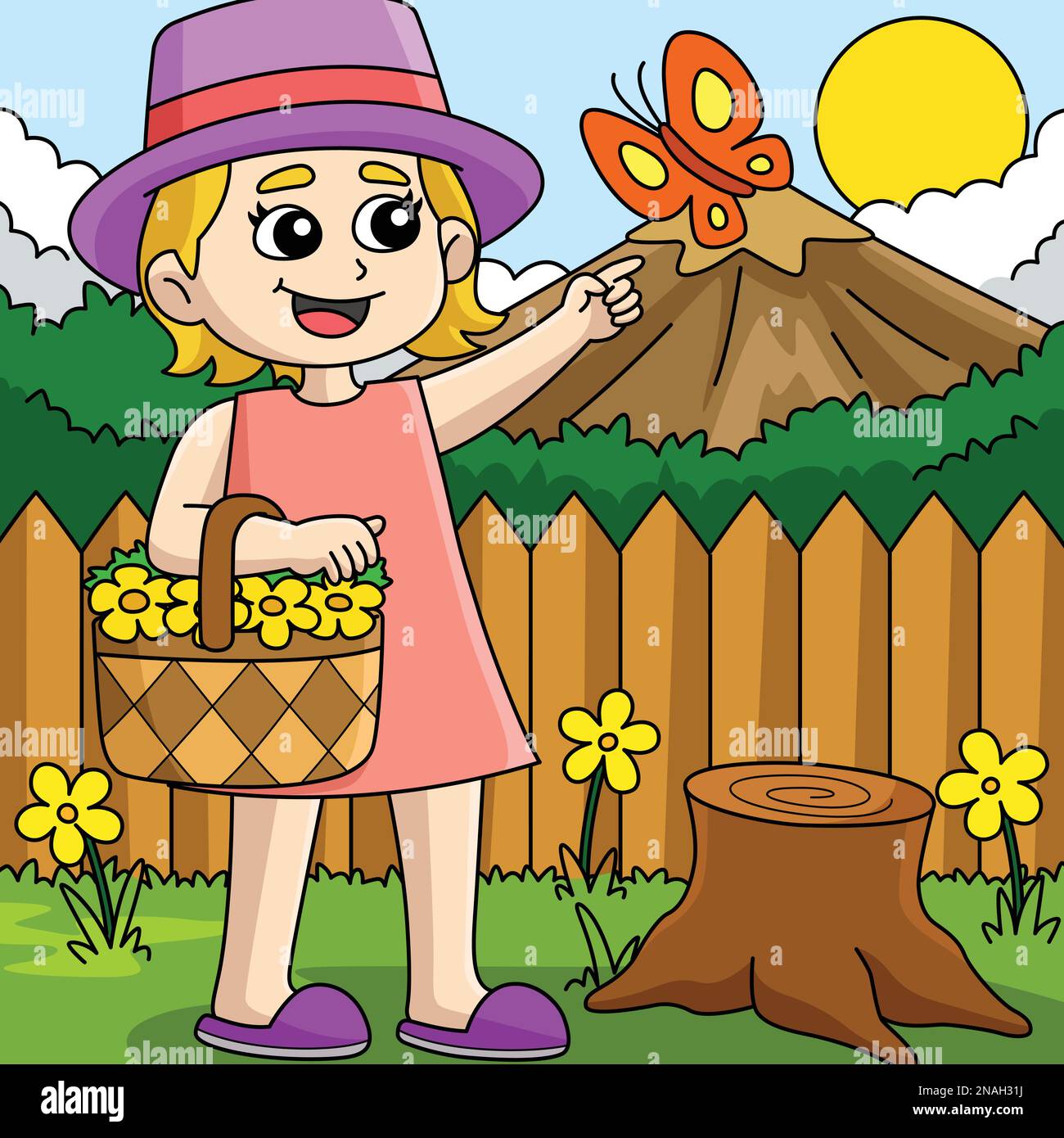 Girl drawing a picture of a flower hi-res stock photography and images ...