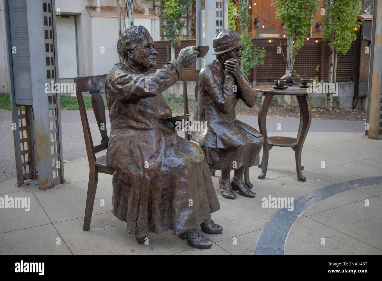 'Women are Persons' sculpture depicting the Famous Five at a tea party ...