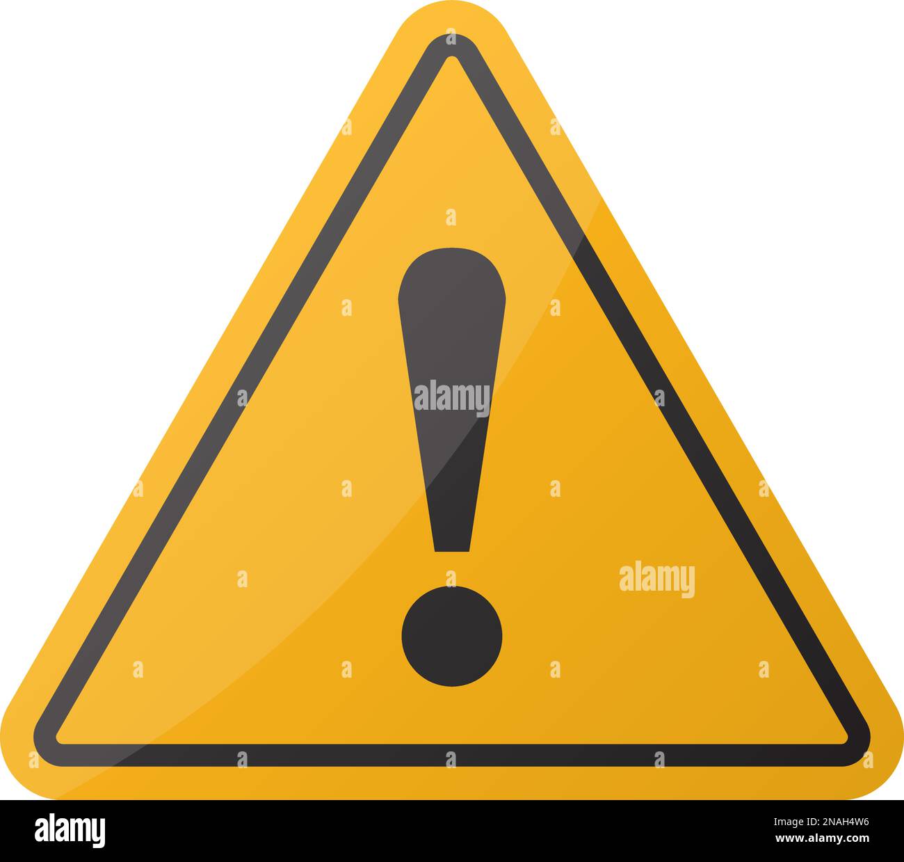 Danger sign. Hazard warning attention sign on a white background Stock ...
