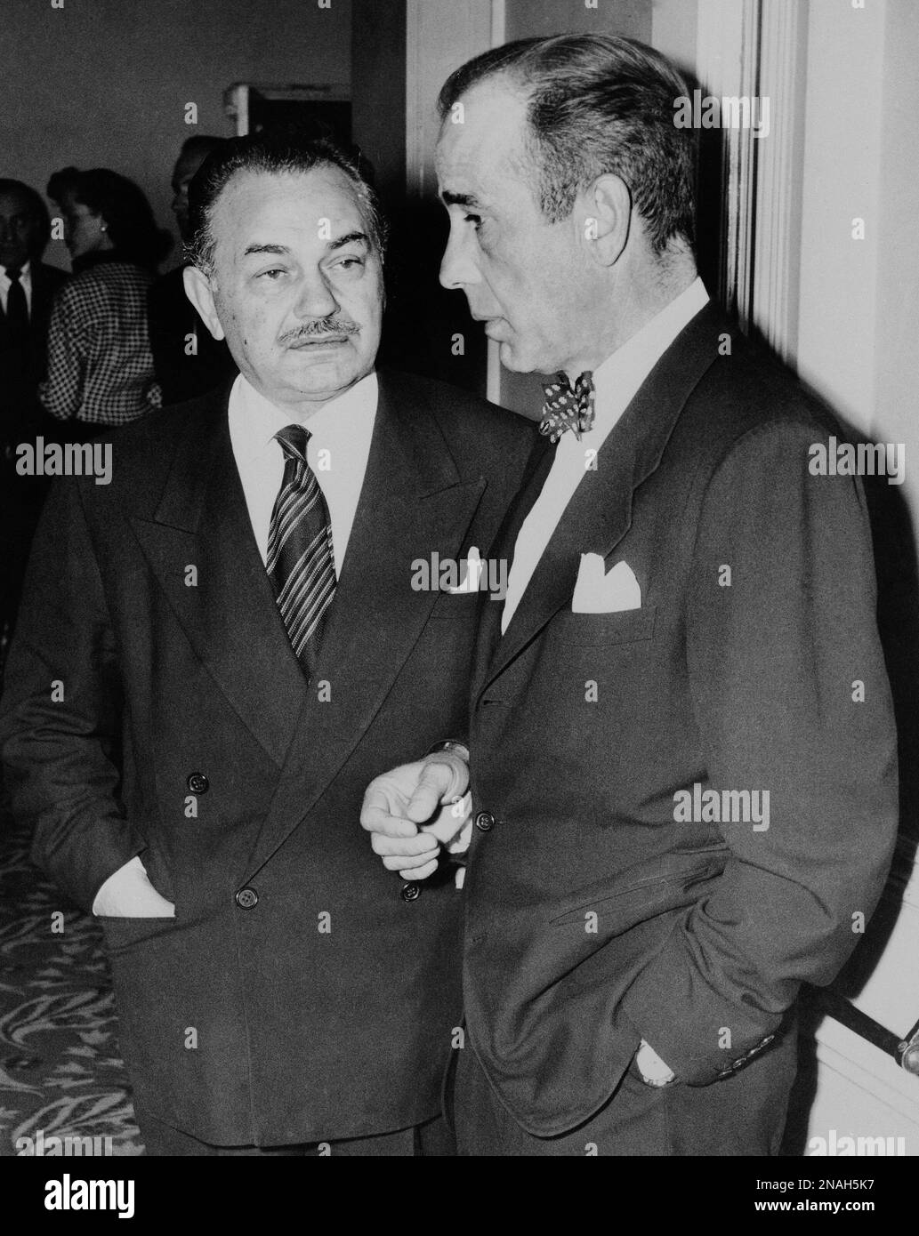 Edward G. Robinson, (left) and Humphrey Bogart, two of Hollywood's many ...