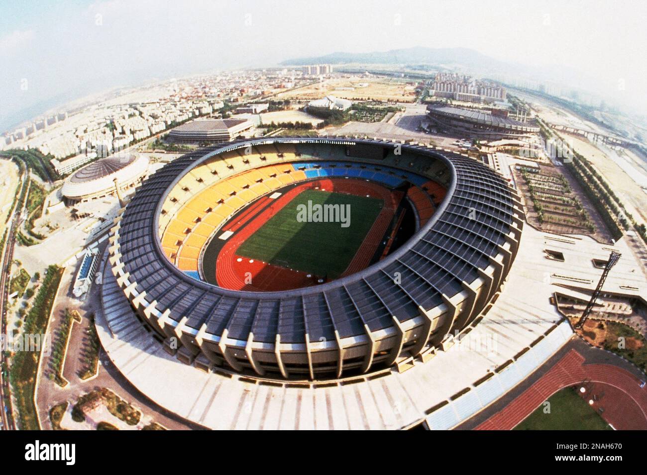 An aerial view of the main stadium at the Seoul Sports Complex in South ...