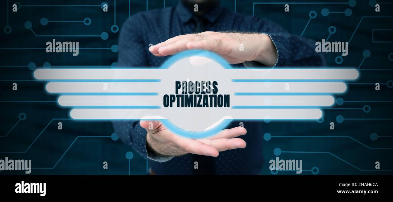 Conceptual display Process Optimization. Business approach Improve ...
