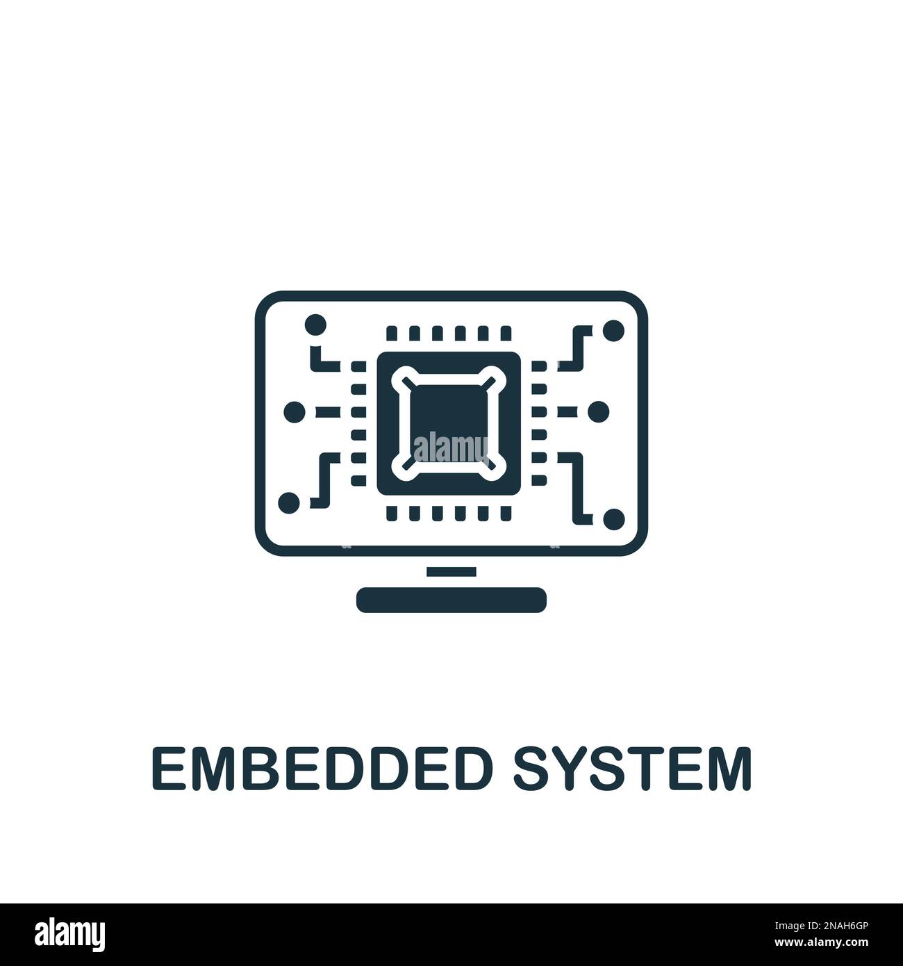 Embedded system icon. Monochrome simple sign from digitalization ... Embedded system icon. Monochrome simple sign from digitalization ...