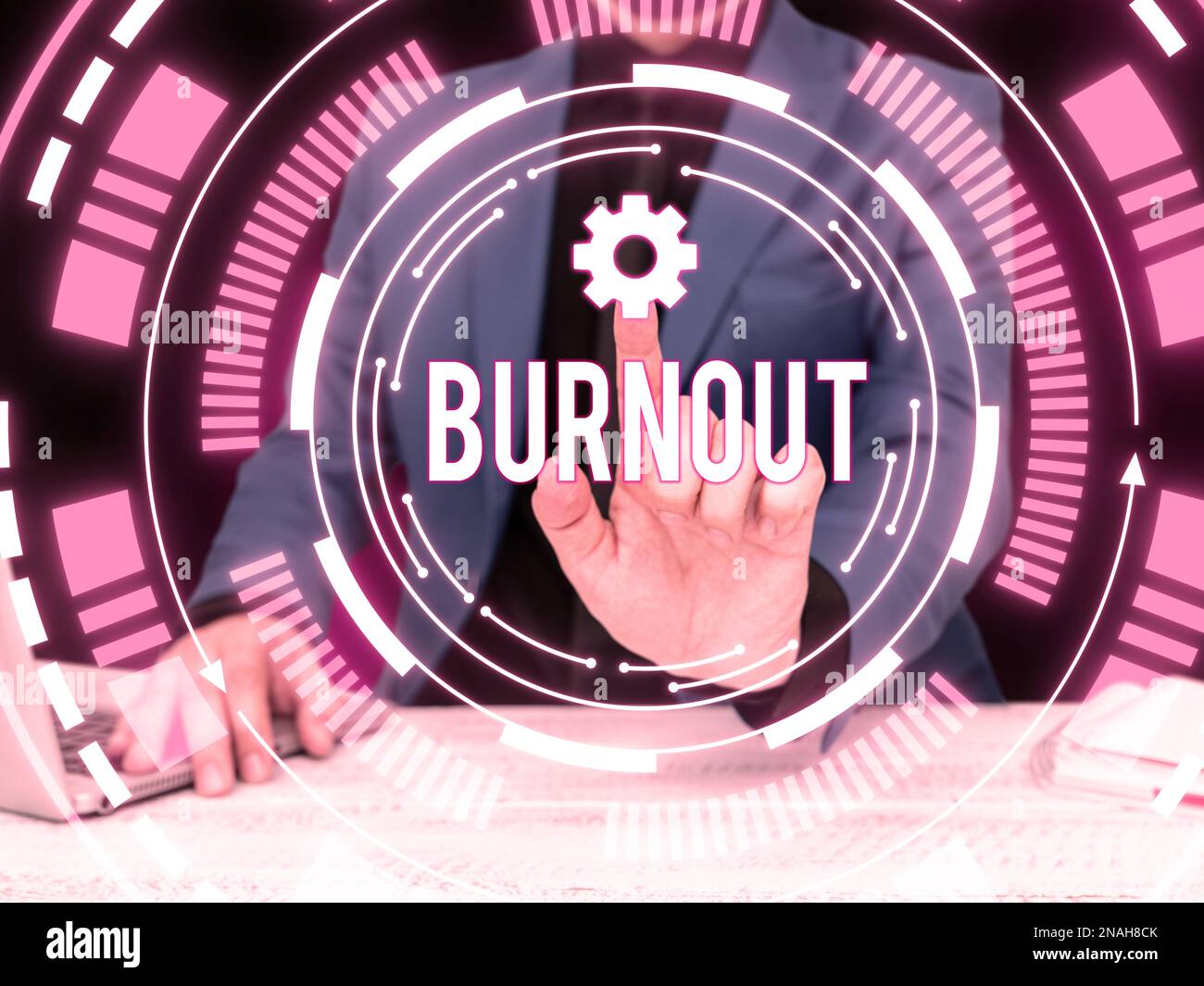 Text sign showing Burnout. Concept meaning Feeling of physical and ...