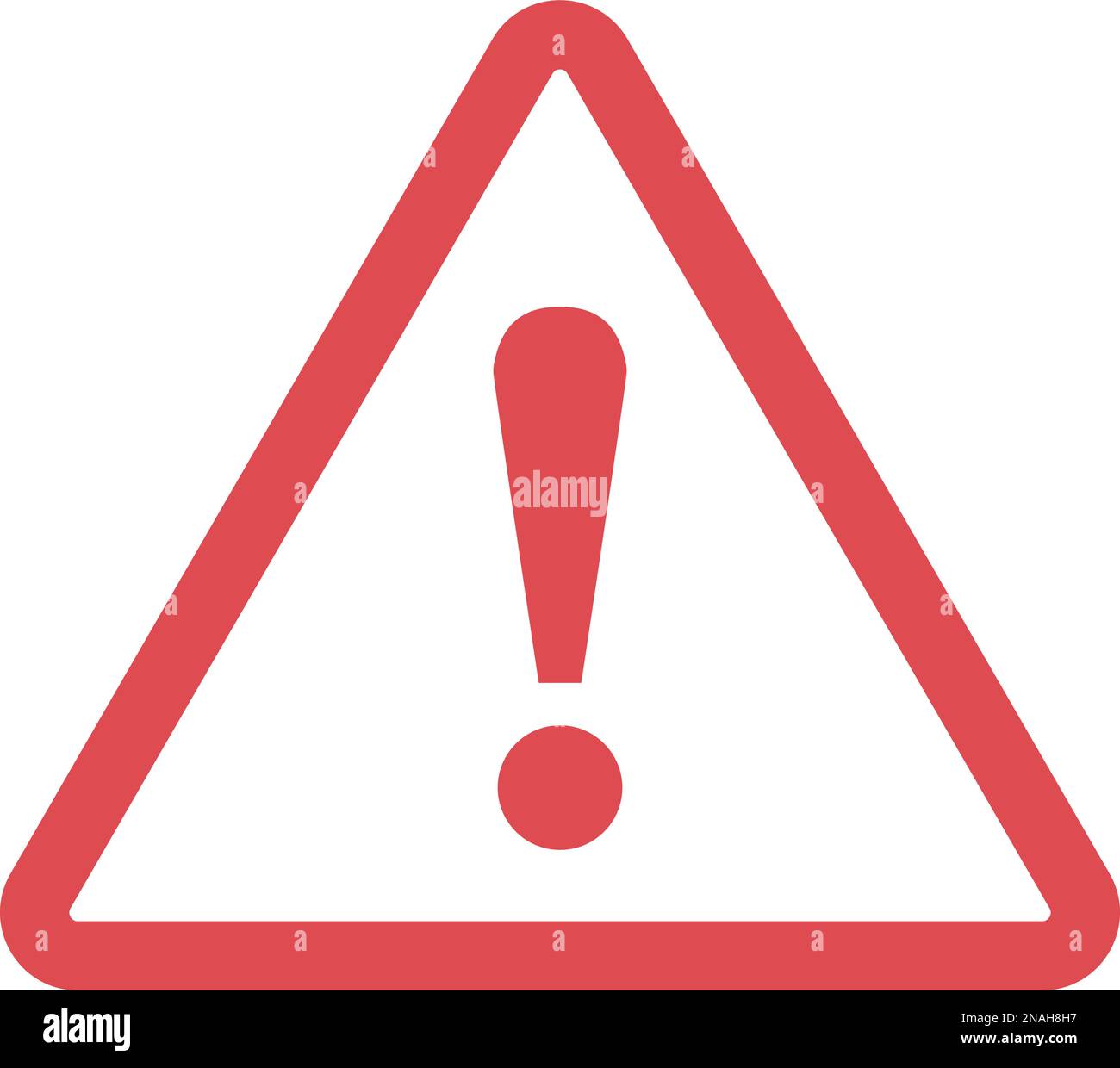 Danger sign in a flat design on a white background Stock Vector Image ...