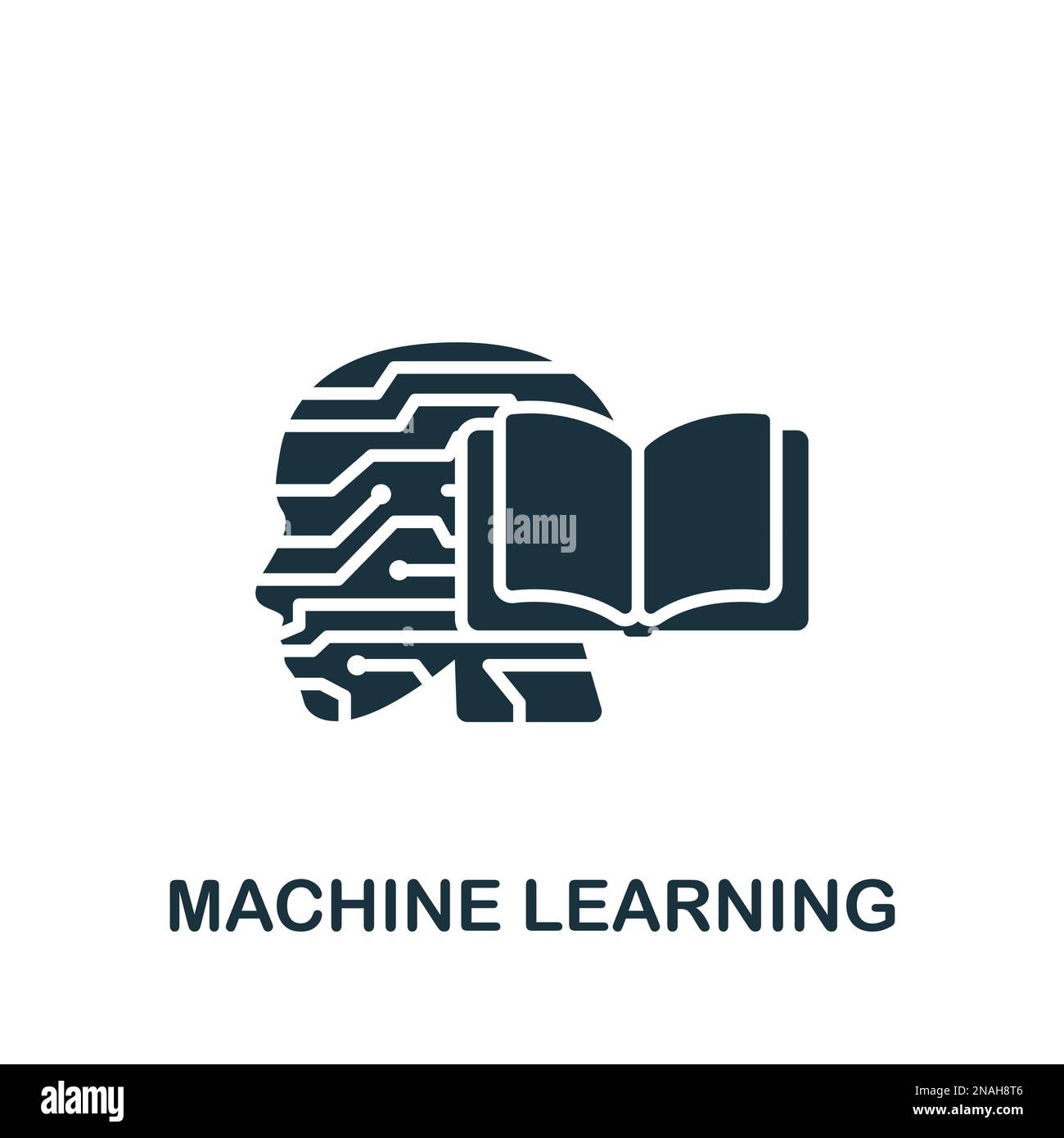 Machine Learning Icon Monochrome Simple Sign From Digitalization Collection Machine Learning
