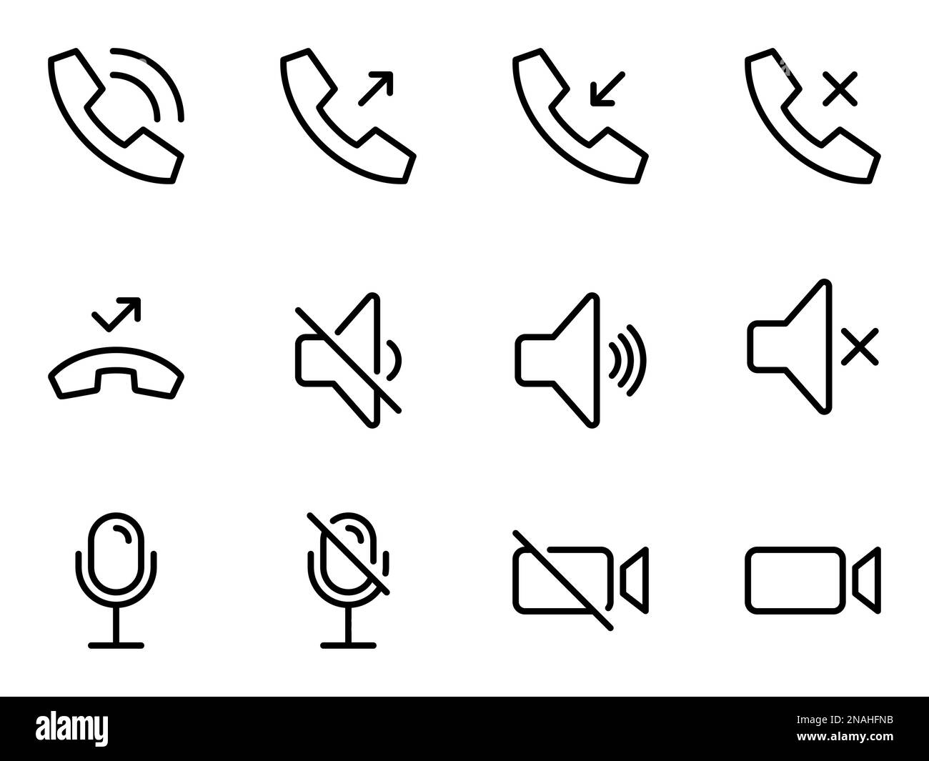 Simple vector icons. Flat illustration on a theme voice messages ...