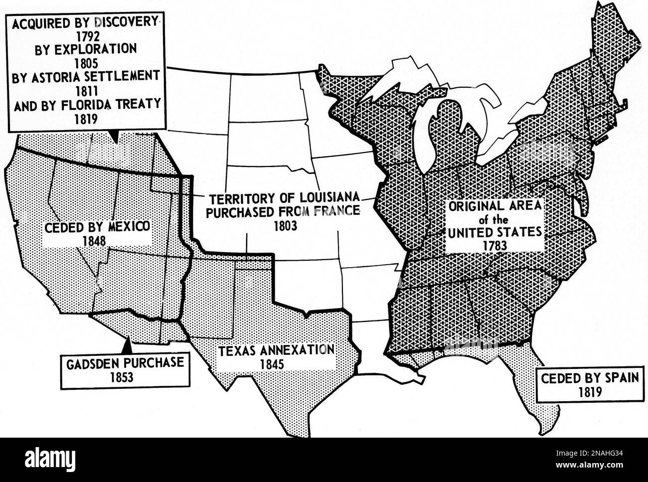Map shows the vast stretch of land shown April 20, 1953, nearly a ...
