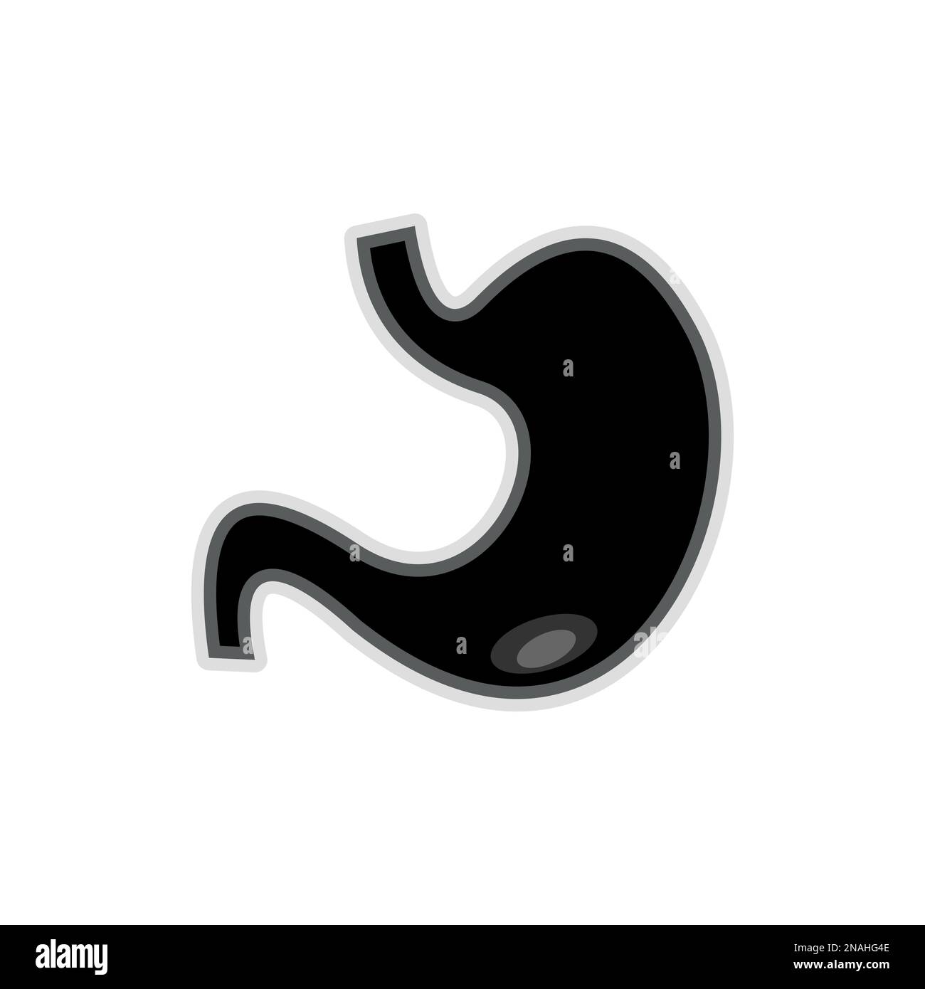 Simple vector icons. Flat illustration on a theme stomach Stock Vector Image & Art - Alamy