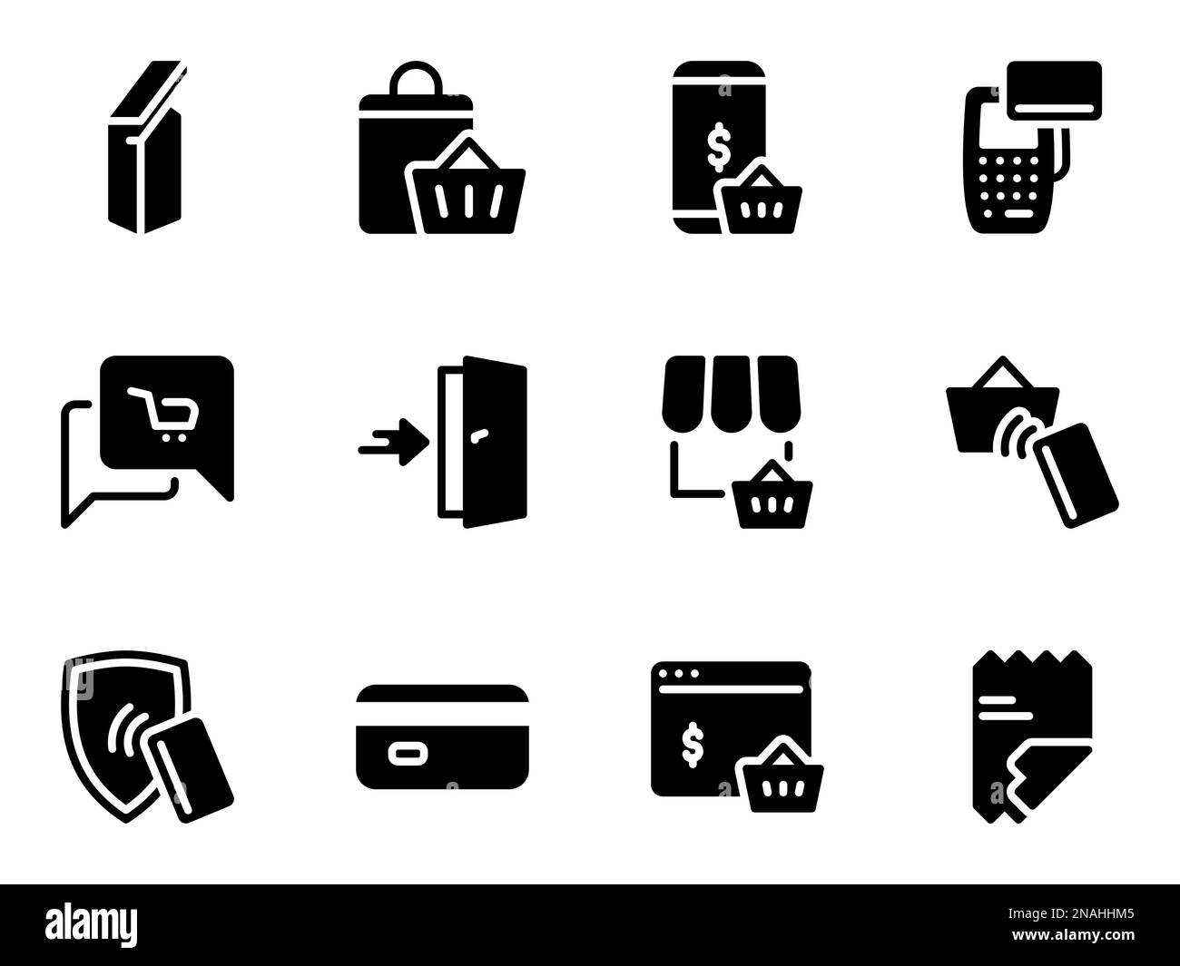Purchases set Black and White Stock Photos & Images - Alamy