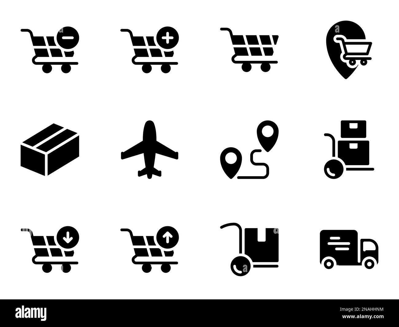 Delivery theme vector vectors Black and White Stock Photos & Images - Alamy