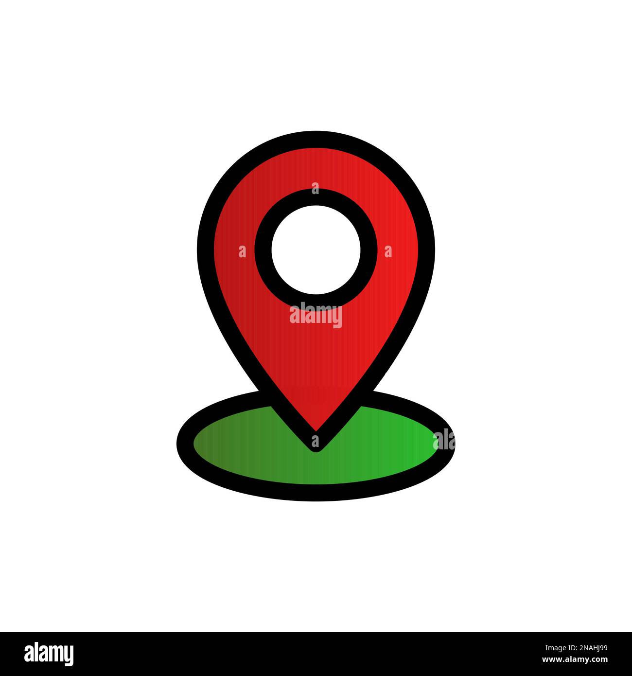 Simple vector icons. Flat illustration on a theme location Stock Vector ...