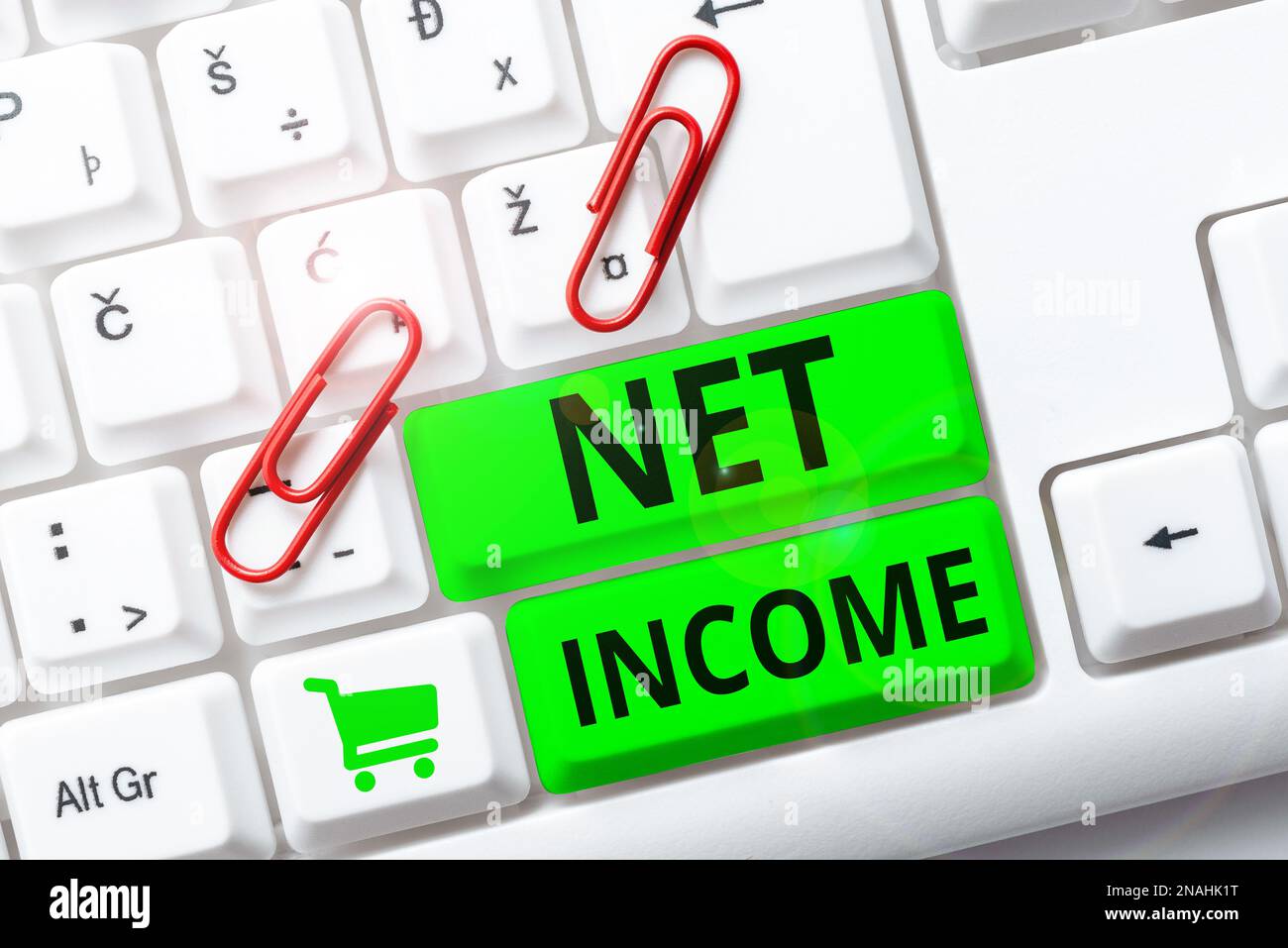 Text sign showing Net Income. Business concept the gross income ...