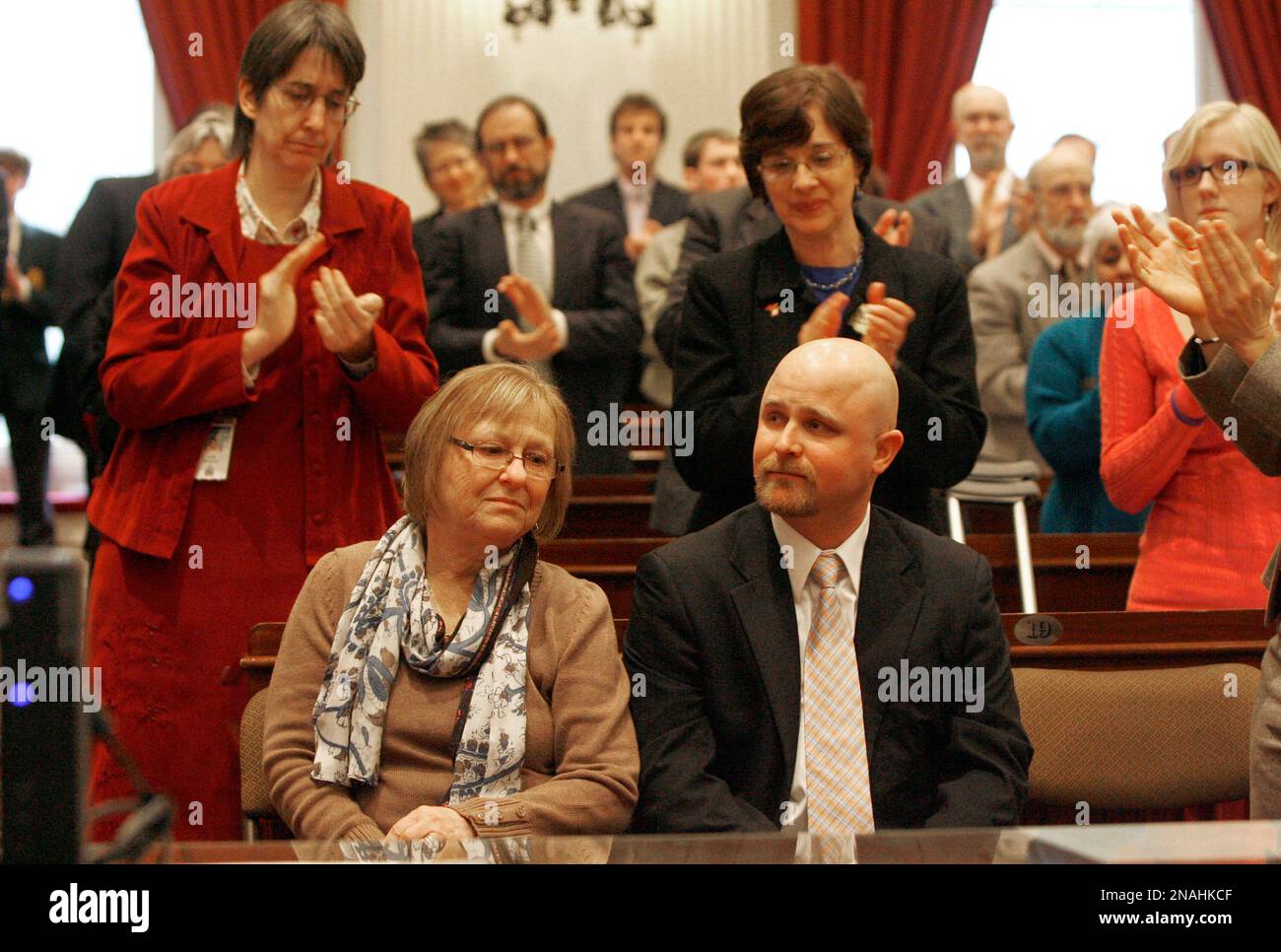 Sally Garofano, left, wife of Michael Garofano, and Tom Garofano ...