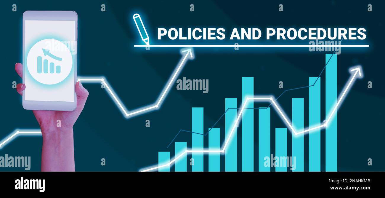 Hand writing sign Policies And Procedures. Conceptual photo list of ...