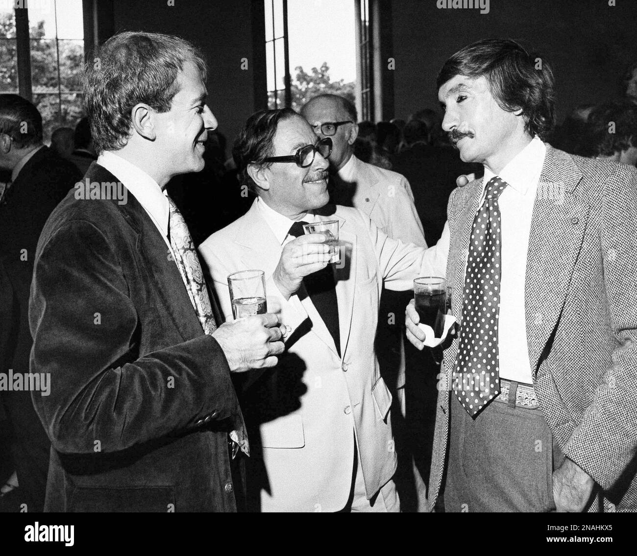 Terrence McNally, left, recipient of a $3,000 award in literature from ...