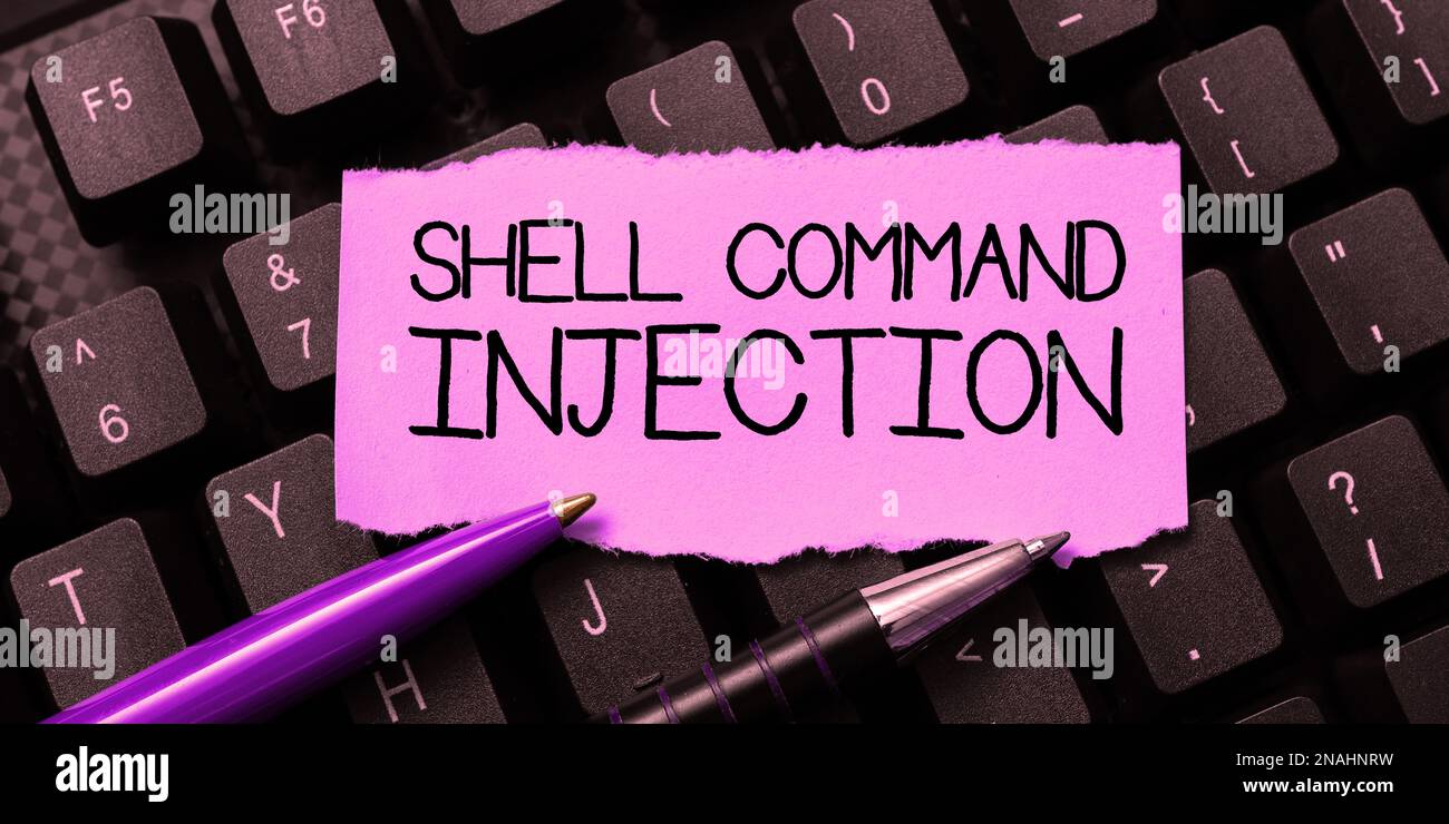 Inspiration Showing Sign Shell Command Injection Word Written On Used By Hackers To Execute