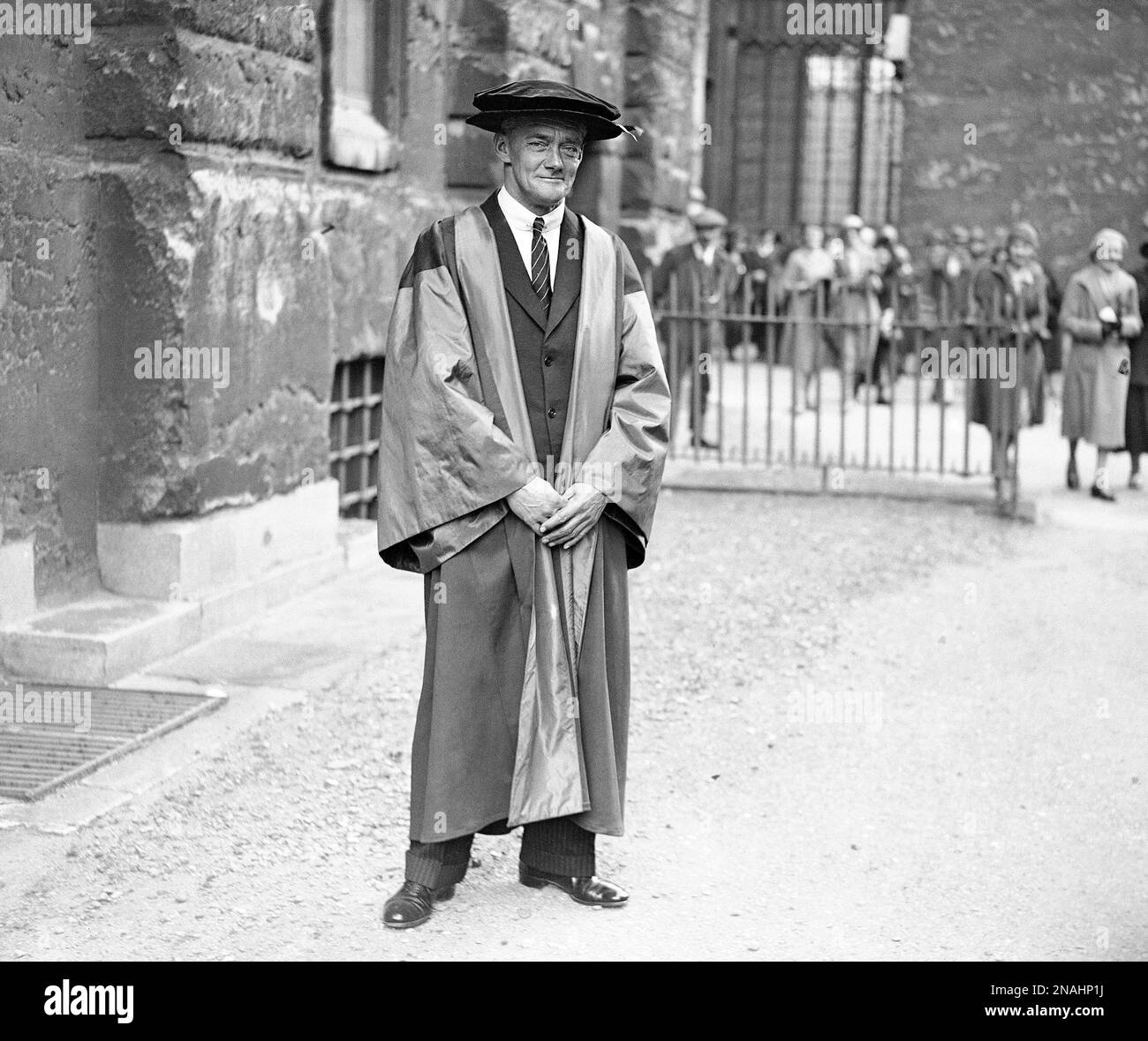 Sir William M Morris, later known as the Lord Nuffield wearing a cap ...