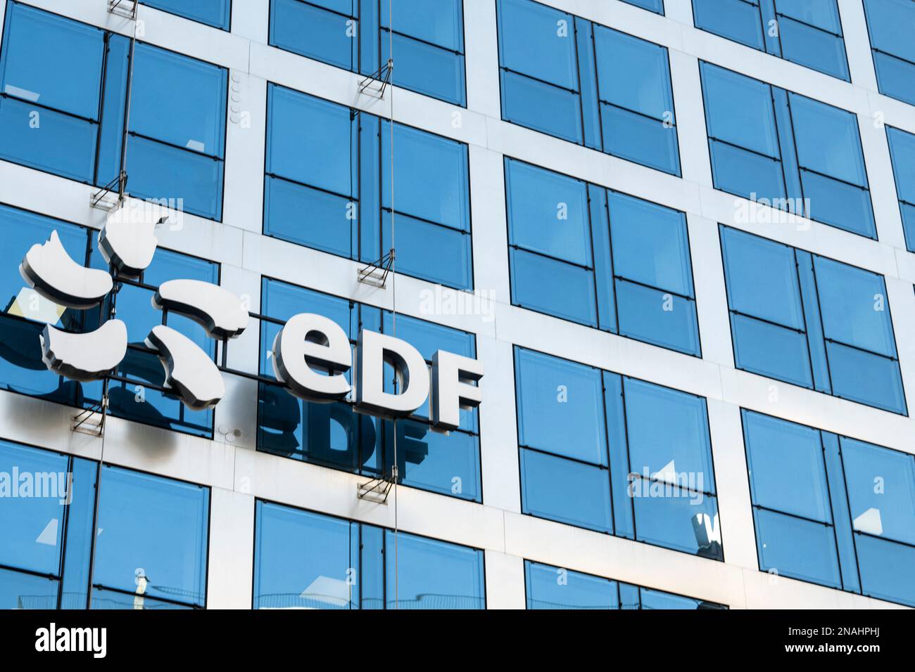 illustration Electricite de France (EDF) logo in Paris, France on ...