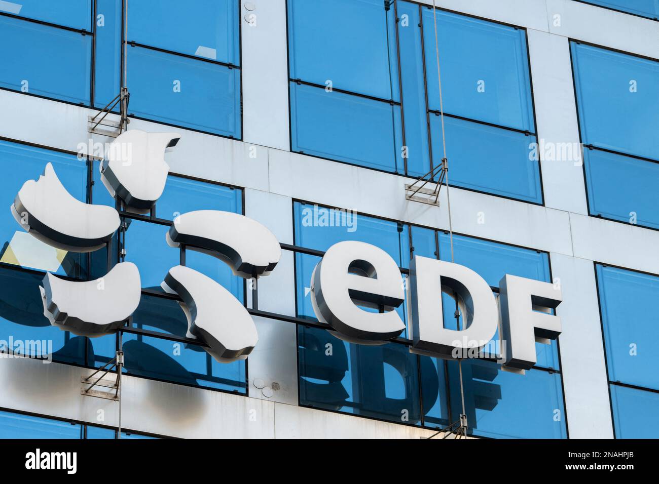 illustration Electricite de France (EDF) logo in Paris, France on ...