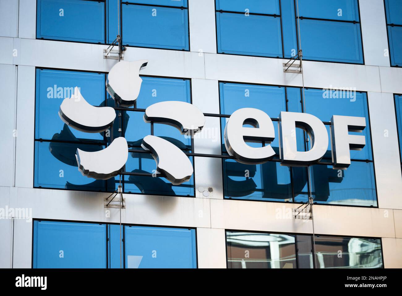 illustration Electricite de France (EDF) logo in Paris, France on ...