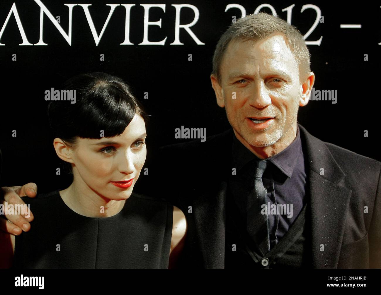 Actors Daniel Craig and Rooney Mara attend the premiere of "The Girl ...