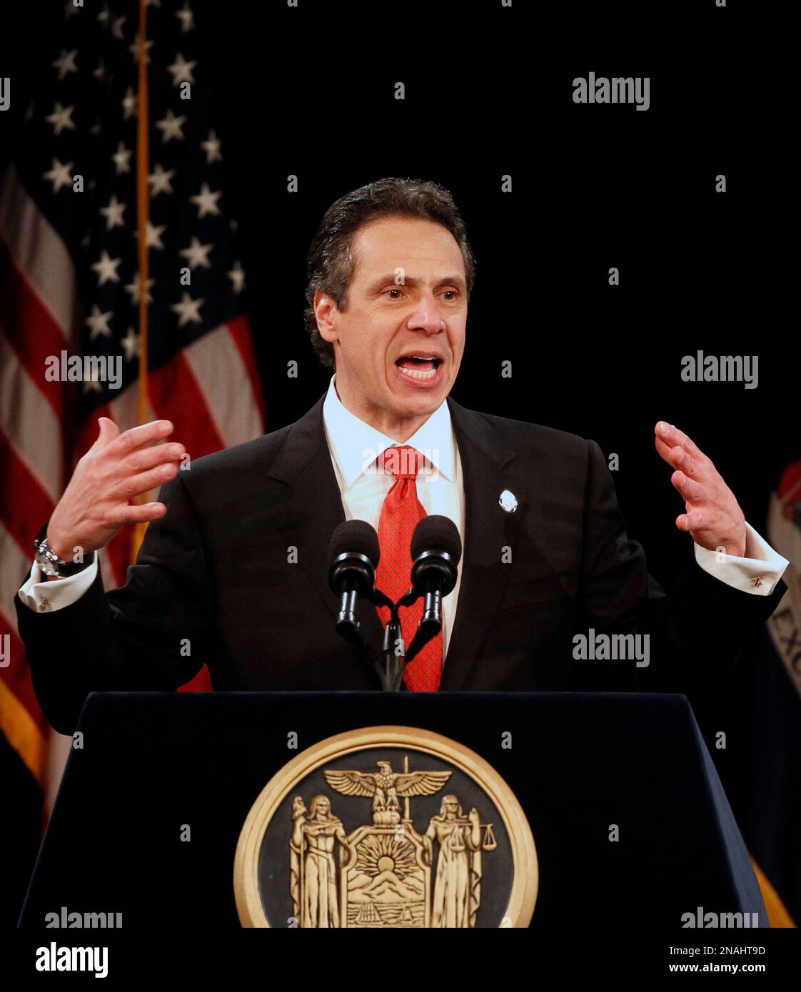 New York Gov. Andrew Cuomo delivers his second State of the State ...